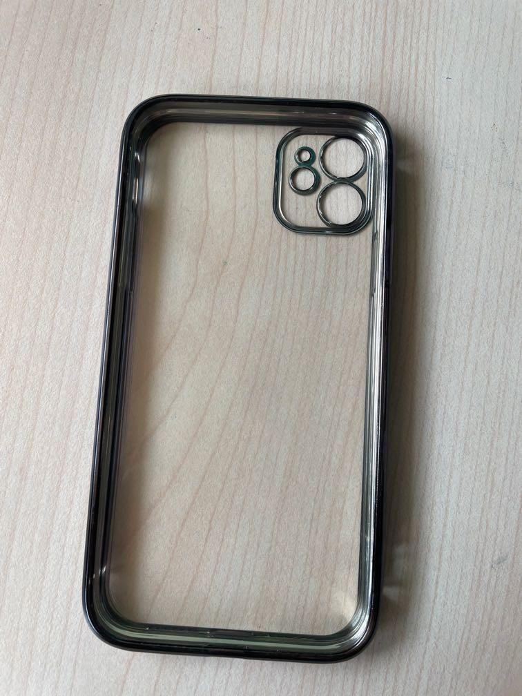 Iphone 11 transparent black bumper case, Telepon Seluler & Tablet ...