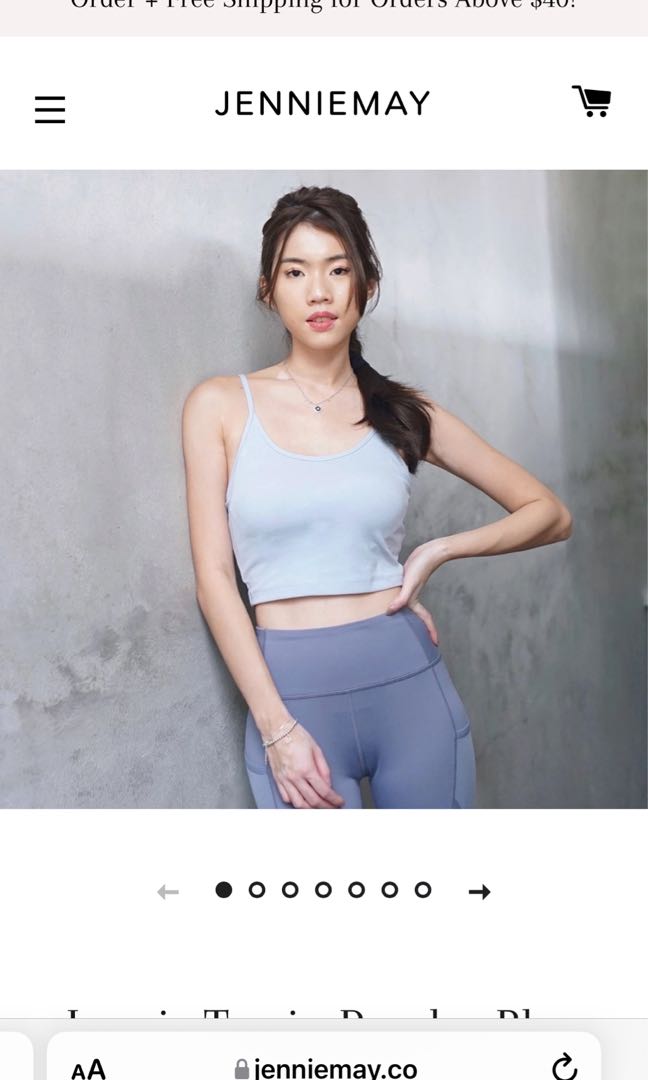 JENNIE MAY JENNIE SPAG PADDED TOP IN POWDER BLUE, Women's Fashion, Tops ...