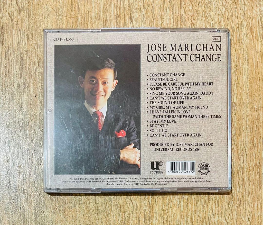 JOSE MARI CHAN - CONSTANT CHANGE ALBUM, Hobbies & Toys, Music & Media ...