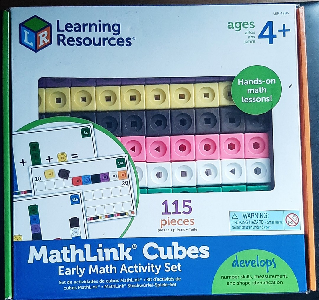 Learning Resources Math Link Cubes for Preschool Kids Early Math ...