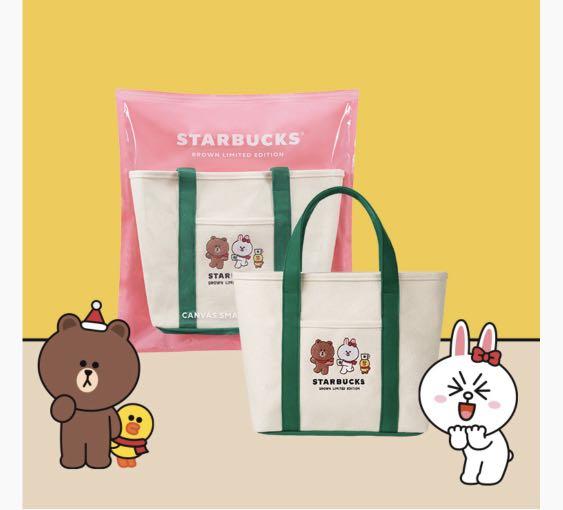 LINE FRIENDS Tote Bag - Starbucks x LINE FRIENDS collection, Women's ...