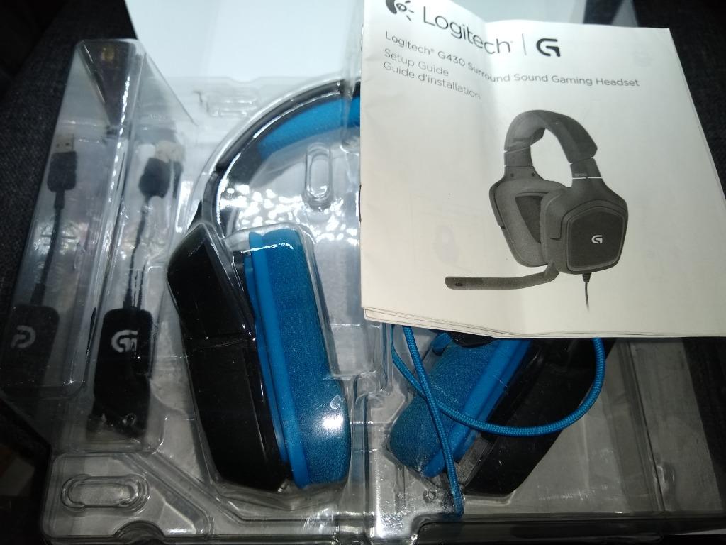 Logitech G430 Gaming Headset Surround Sound Headphone Mic Microphone ...