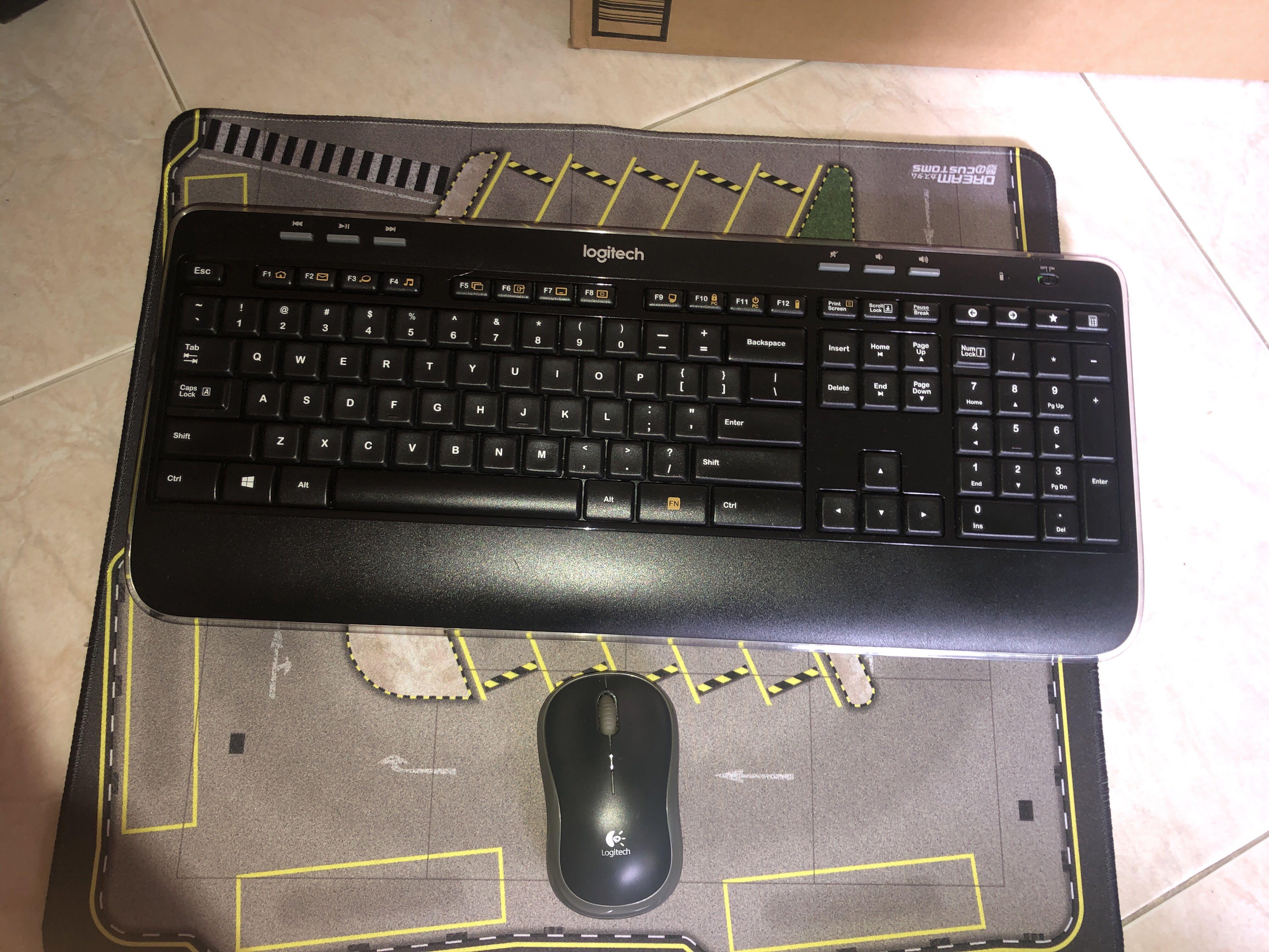 Logitech wireless keyboard & mouse (k520r & m185), Computers & Tech ...