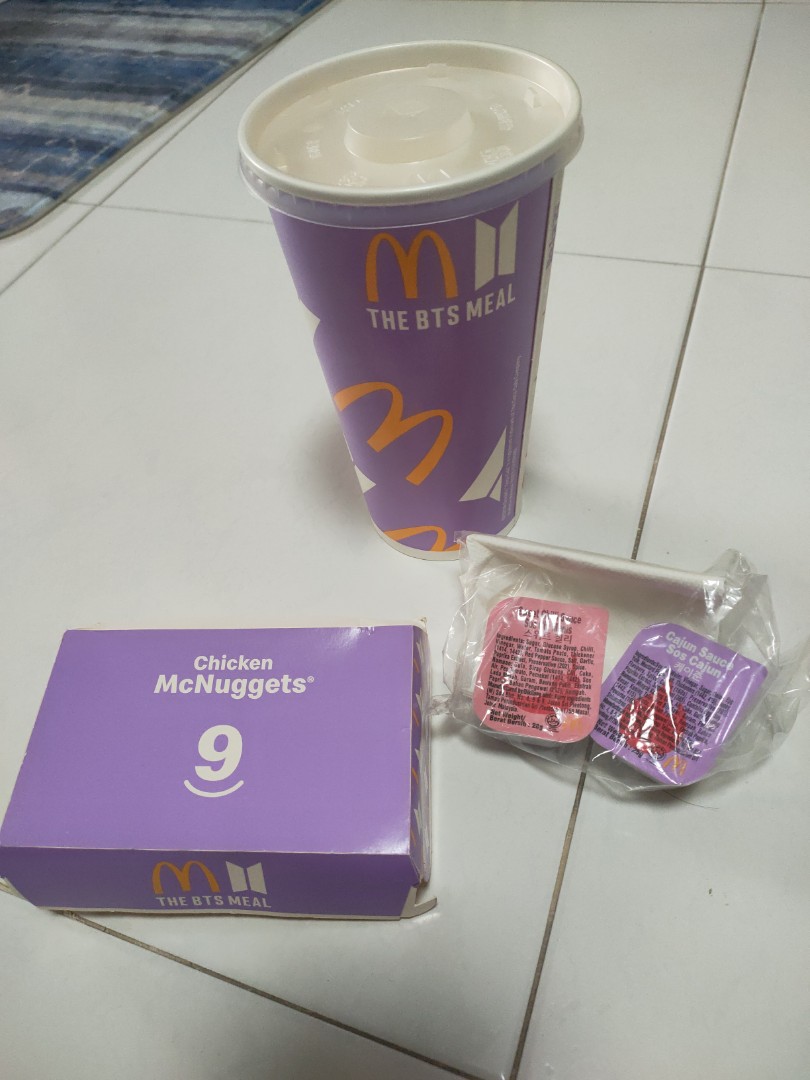 Mcd BTS meal with sauces, Food & Drinks, Other Food & Drinks on Carousell