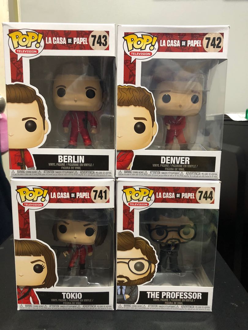 Money Heist Funko Pop Wave 1, Hobbies & Toys, Toys & Games on Carousell