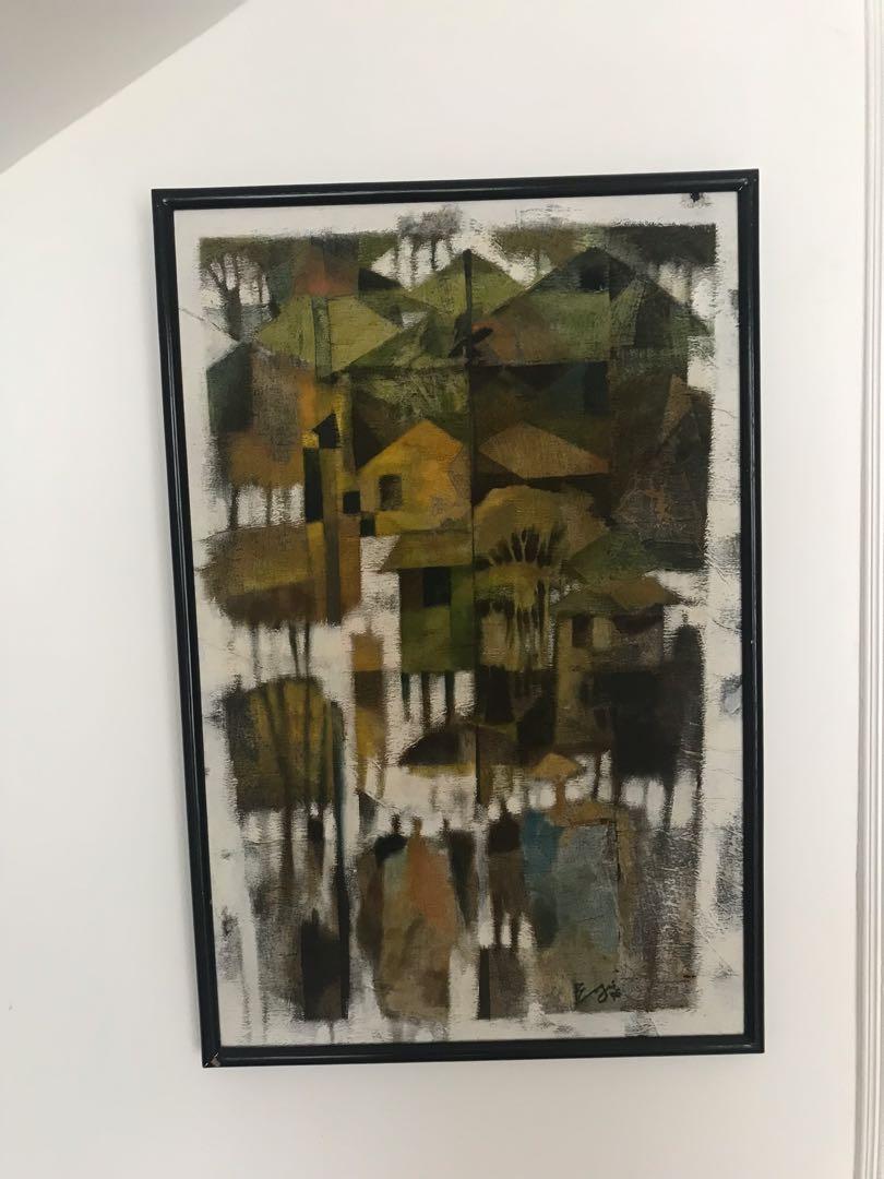 Myanmar Collage Paintings by Mo Ji, Hobbies & Toys, Stationery & Craft ...