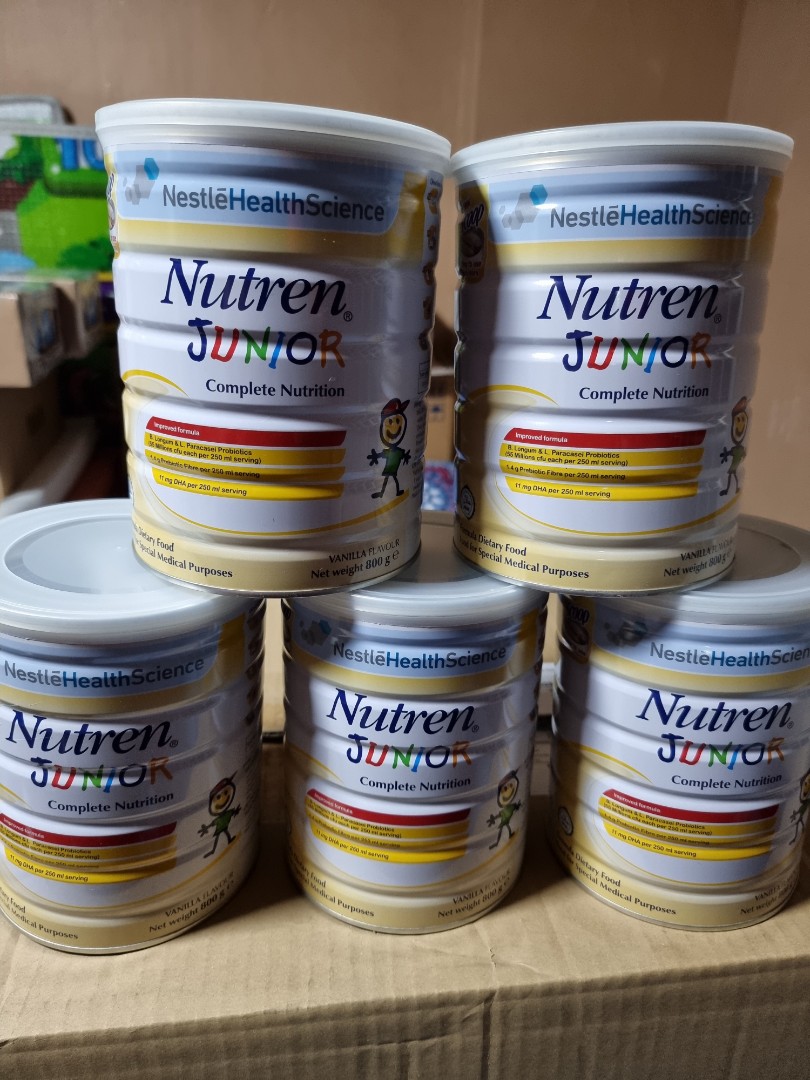 Nestle Nutren Junior 800g Carton (5 Tins), Babies & Kids, Nursing ...