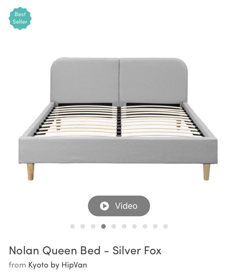 Nolan HipVan Queen Bed Frame - Silver, Furniture & Home Living ...
