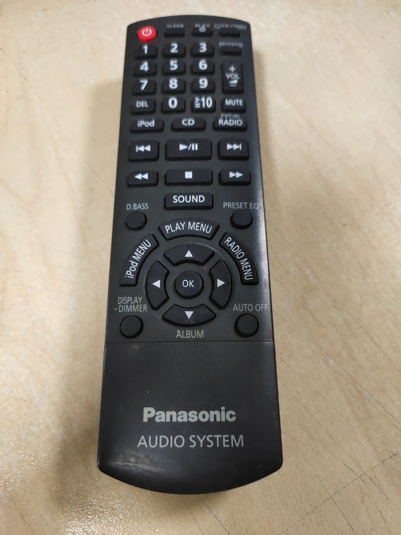 Panasonic audio system remote control, Audio, Portable Music Players on ...