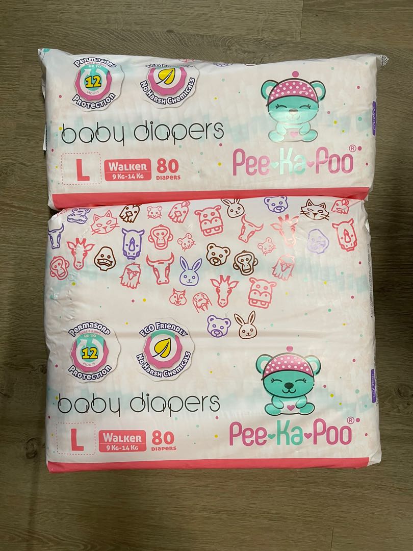Peekapoo Diaper L Tape, Babies & Kids, Bathing & Changing, Diapers ...