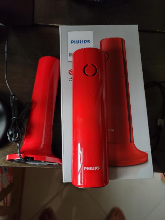 Philips Award Winning Linea Cordless DECT Phone in Red 1.7GHz, TV ...