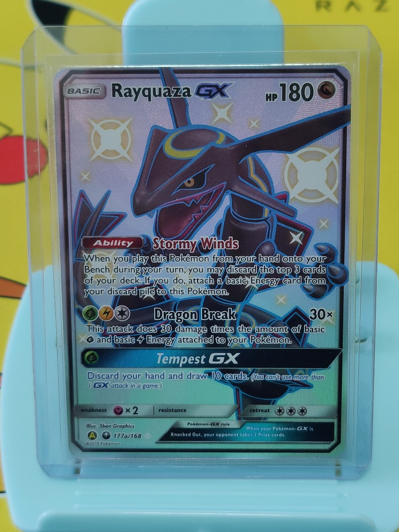 Pokemon TCG - Rayquaza GX (Shiny Promo), Hobbies & Toys, Toys & Games ...