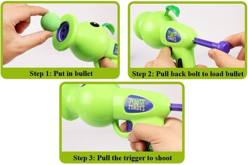 [SALES] Plants vs. Zombies Pea & Cob toy-gun with additional one FREE ...