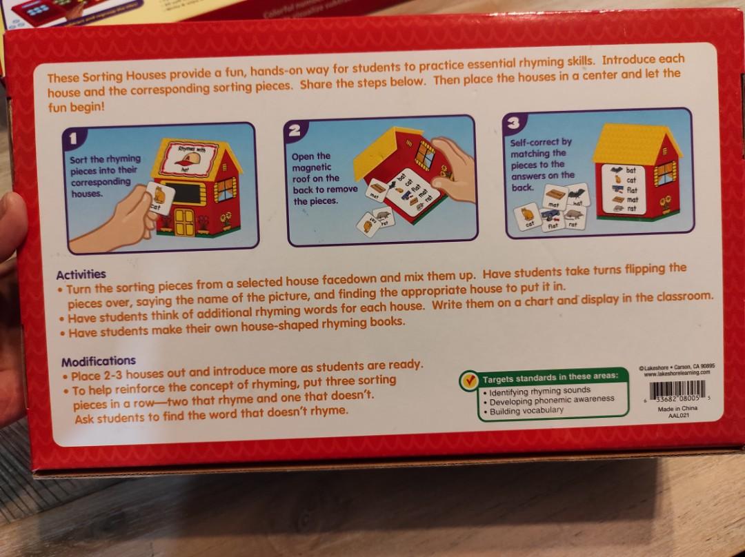 Rhyming Sorting Phonics Game by Lakeshore, Hobbies & Toys, Toys & Games ...