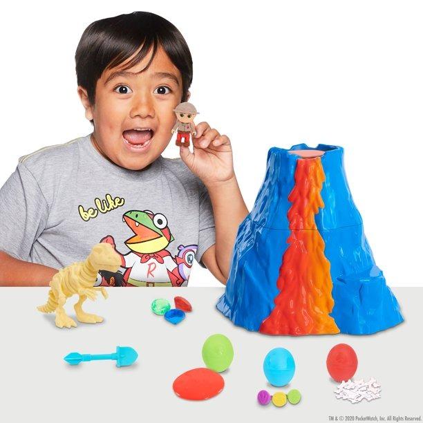 RYAN'S WORLD DINO UNIVERSE FIZZ N DIG VOLCANO SURPRISE, Hobbies & Toys ...
