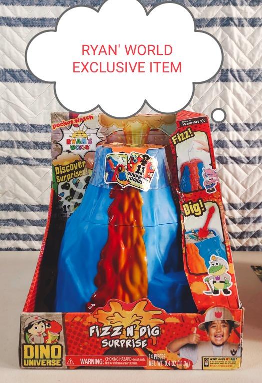 RYAN'S WORLD DINO UNIVERSE FIZZ N DIG VOLCANO SURPRISE, Hobbies & Toys ...