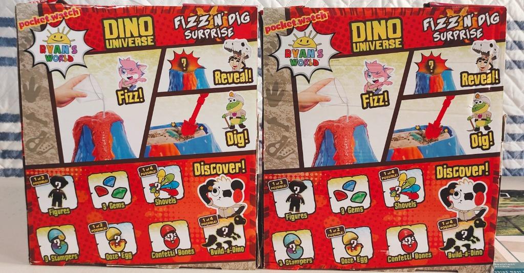 RYAN'S WORLD DINO UNIVERSE FIZZ N DIG VOLCANO SURPRISE, Hobbies & Toys ...