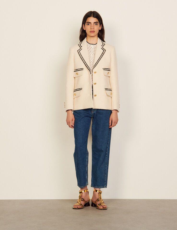 Sandro Tweed Jacket, 名牌, 服裝 - Carousell