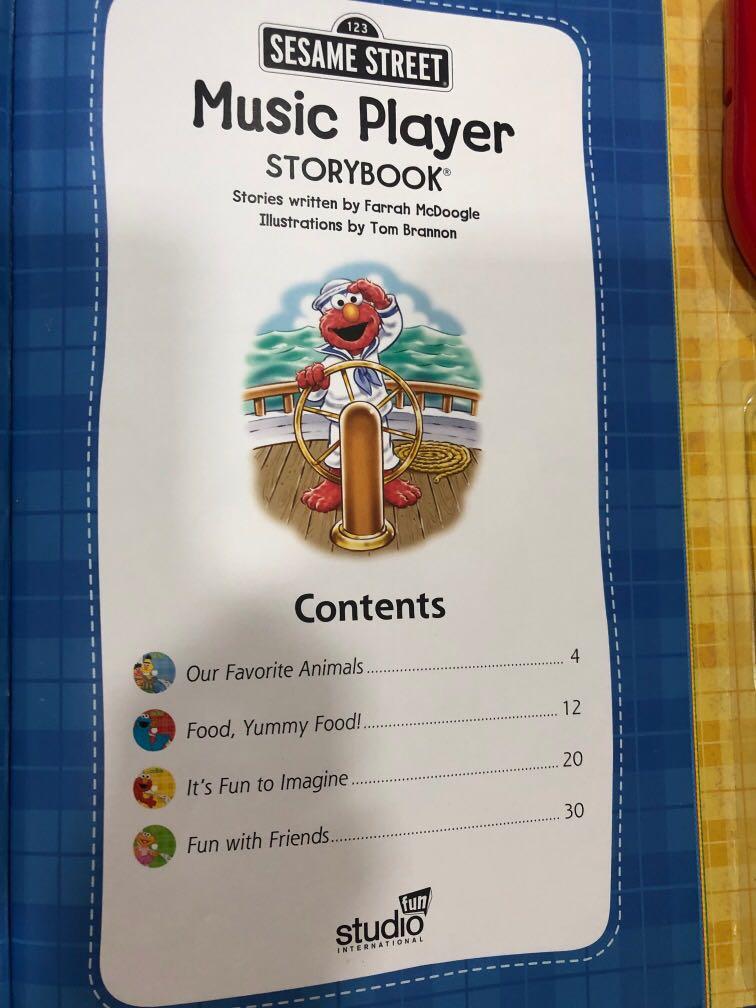 Sesame Street music player story book, Hobbies & Toys, Books ...