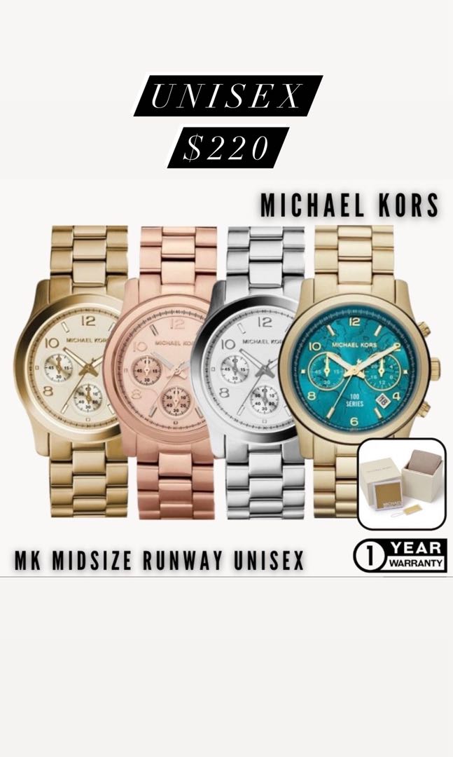 *SG* Michael Kors Midsize Runway Chronograph Ladies & Unisex Watch ...
