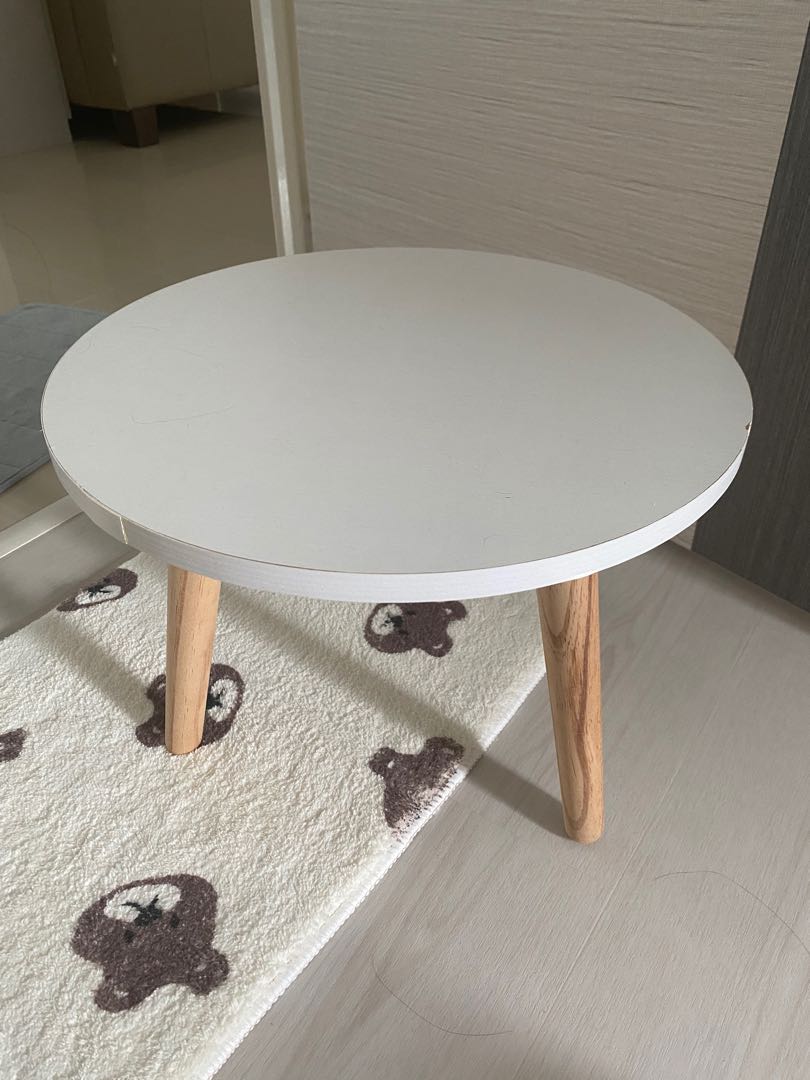 Simple minimalistic small round coffee table, Furniture & Home Living ...