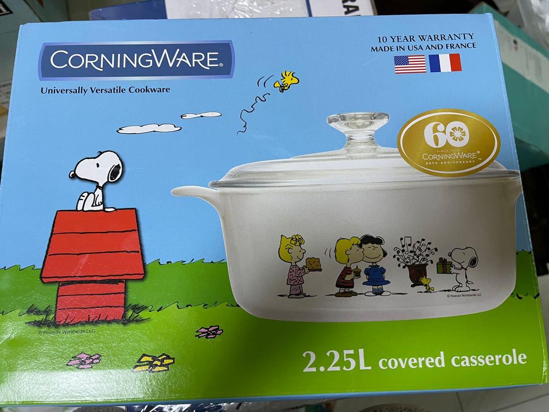 Snoopy limited edition CorningWare 2.25L covered casserole, Furniture ...