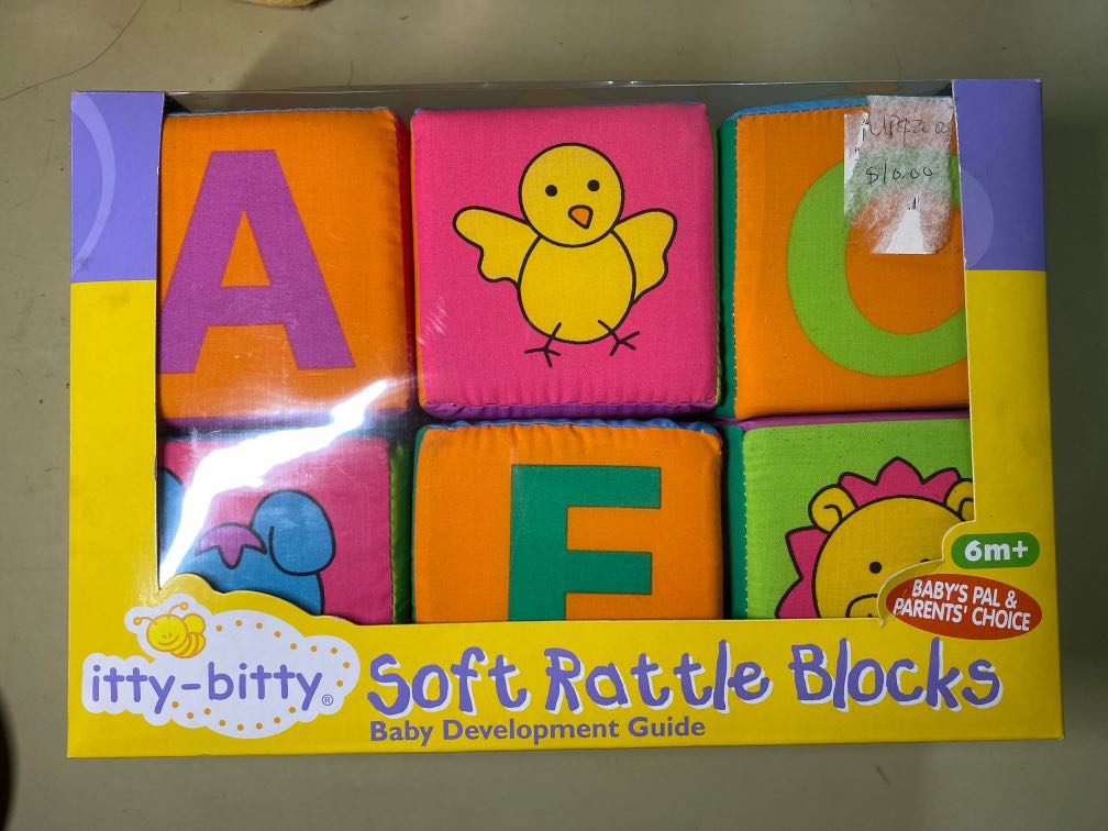 Soft Rattle Blocks, Baby Development Guide (6m+), Babies & Kids, Infant ...