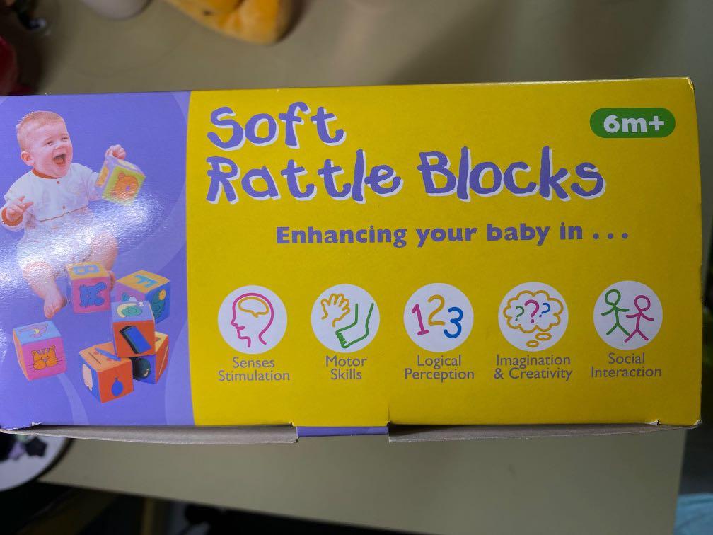 Soft Rattle Blocks, Baby Development Guide (6m+), Babies & Kids, Infant ...