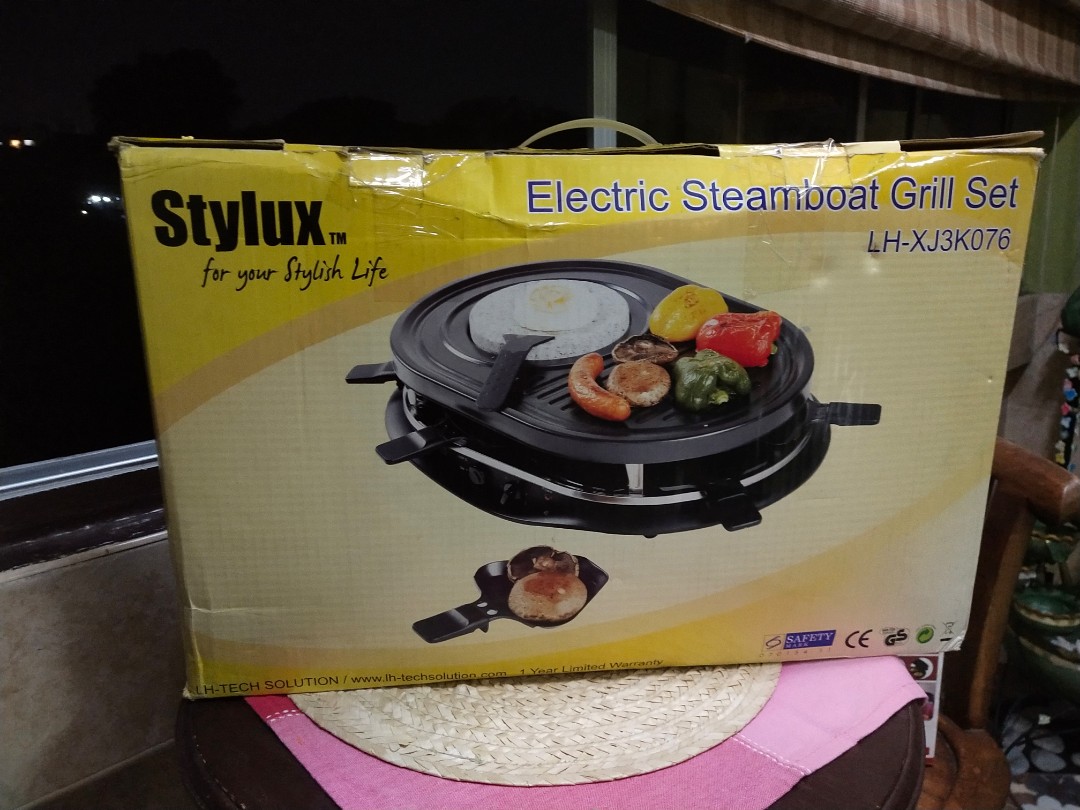 Stylux Electric Steamboat and Grill Set, TV & Home Appliances, Kitchen ...