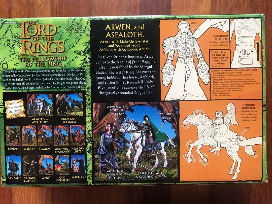Toybiz Lord of The Rings LOTR Arwen and Asfaloth with Frodo Deluxe ...