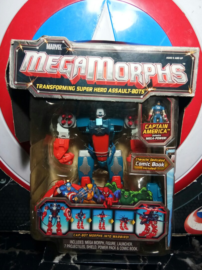 Toybiz Marvel MegaMorphs Series 2: Captain America Figure, Hobbies ...