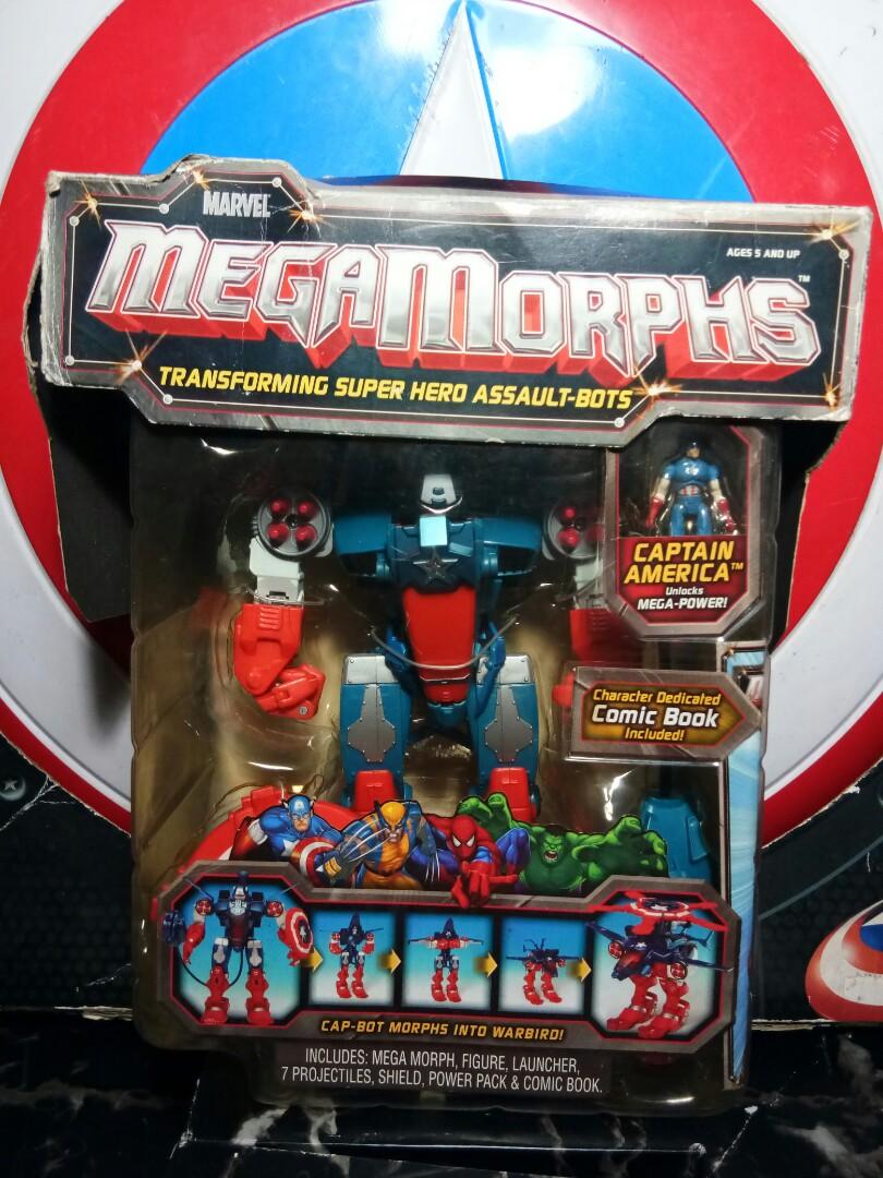 Toybiz Marvel MegaMorphs Series 2: Captain America Figure, Hobbies ...