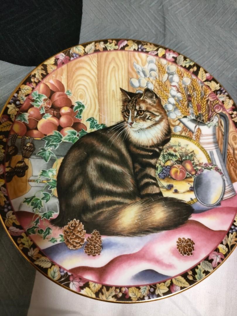 Vintage Cat Plate, Hobbies & Toys, Memorabilia & Collectibles, Vintage ...