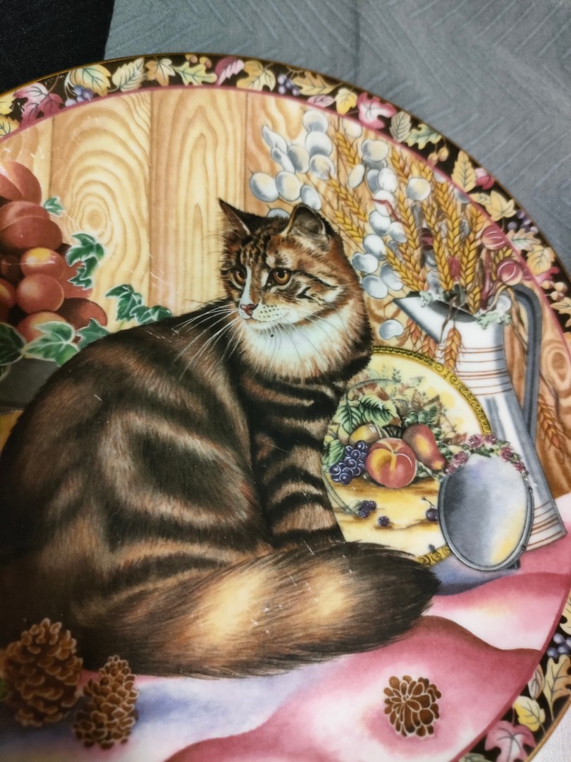 Vintage Cat Plate, Hobbies & Toys, Memorabilia & Collectibles, Vintage ...