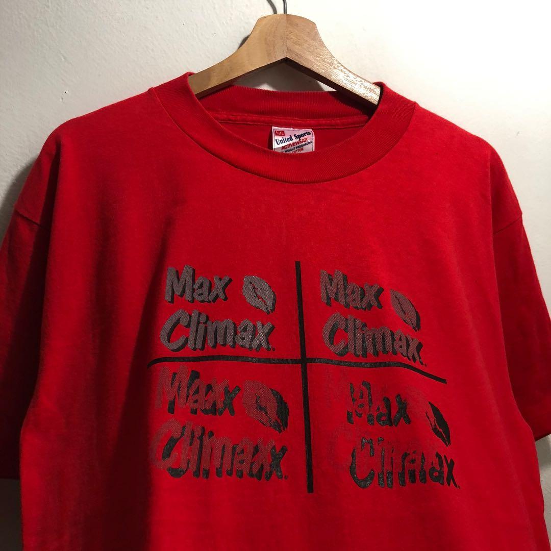 Vintage Max Climax, Men's Fashion, Tops & Sets, Tshirts & Polo Shirts on Carousell
