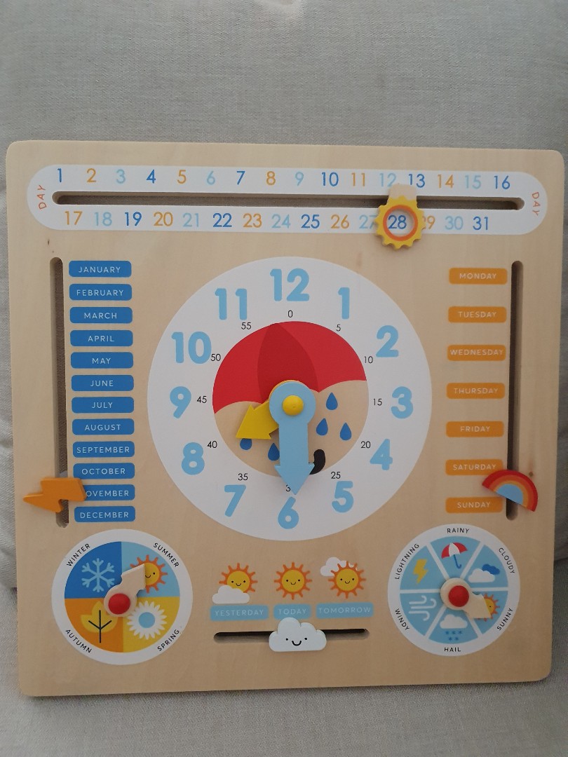 Wooden weather board, Hobbies & Toys, Toys & Games on Carousell