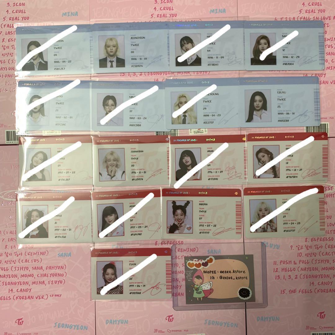 WTS Twice Formula of Love Scientist ID Card, Hobbies & Toys ...
