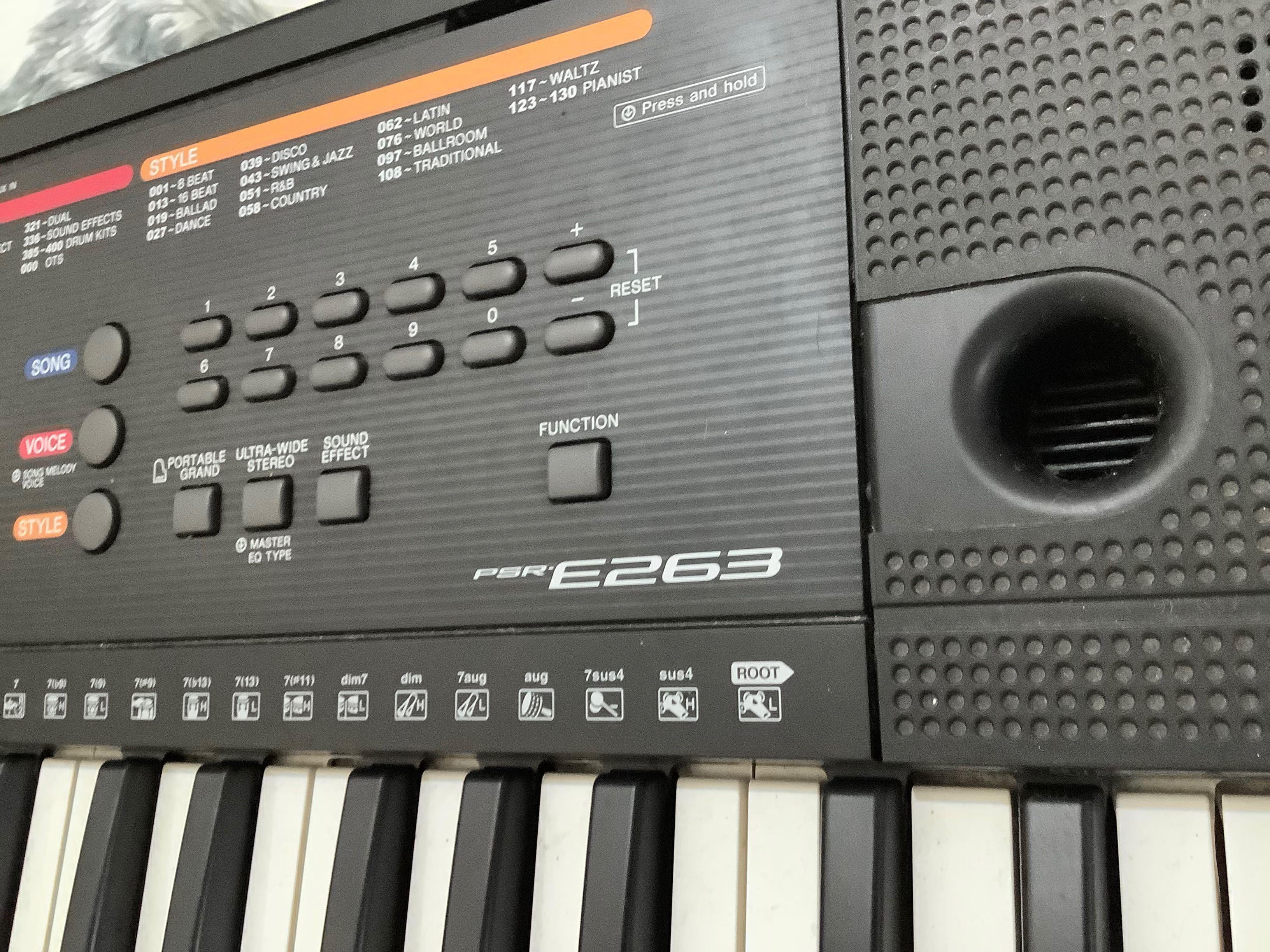 Yamaha PSR-E263 61-Key Touch Sensitive, Hobbies & Toys, Music & Media ...