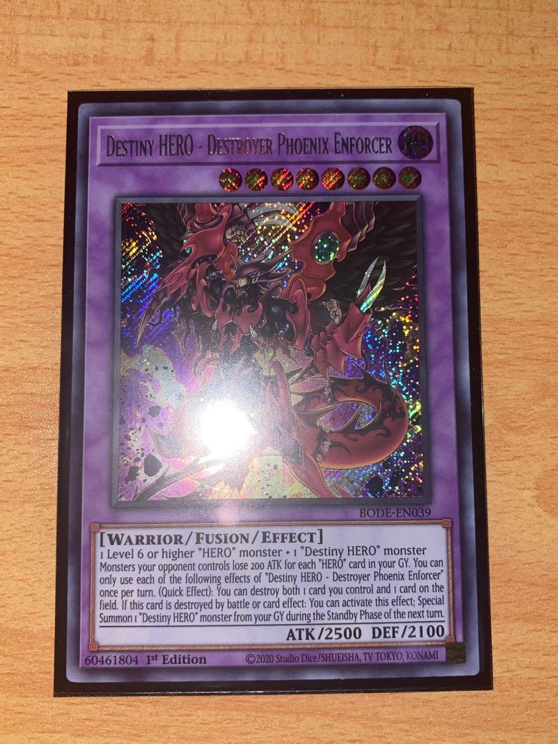 [YuGiOh] Destiny Hero - Destroyer Phoenix Enforcer (Secret Rare ...