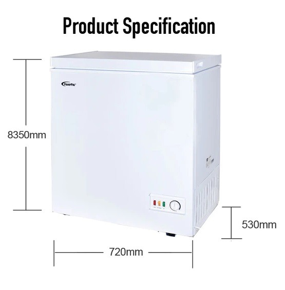 150L Chest Freezer CFC Free, Chiller & Freezer (PPFZ150W), Food ...