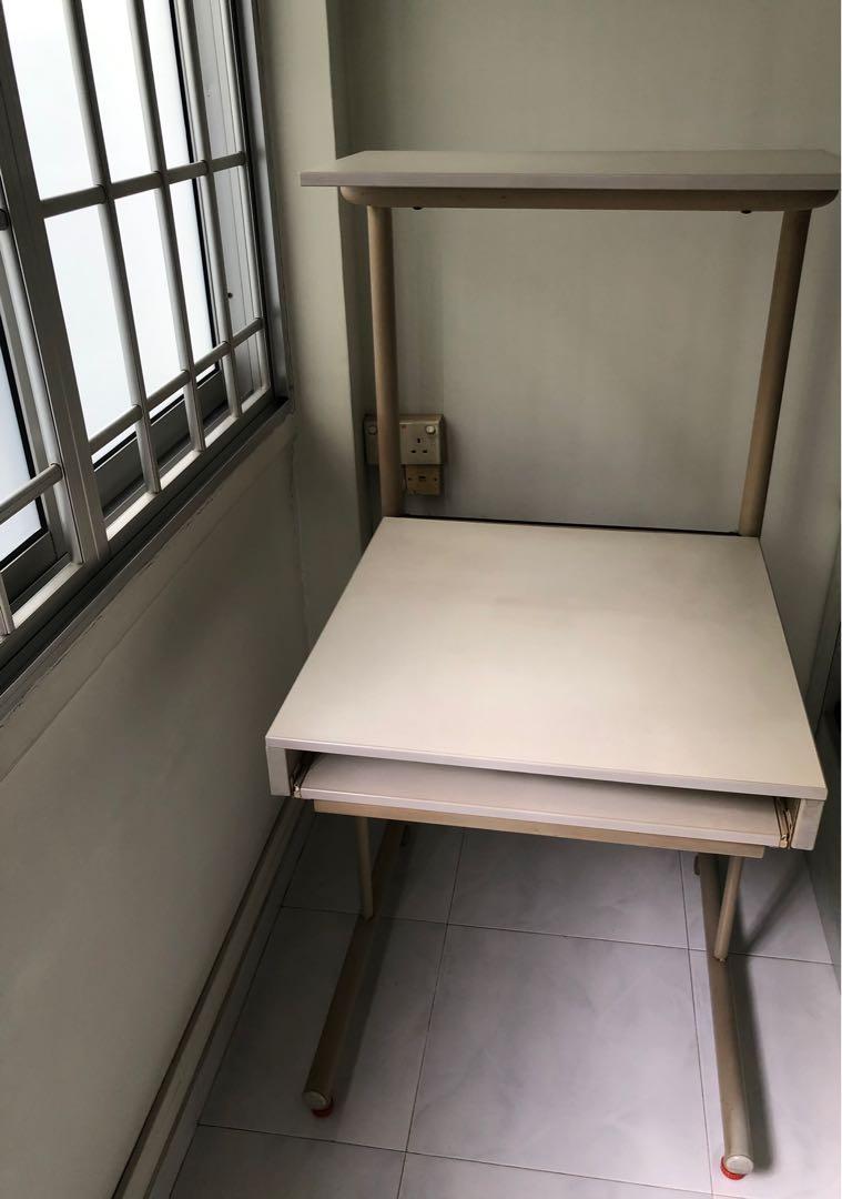 2 Tier computer desk with printer shelf and keyboard tray., Computers ...