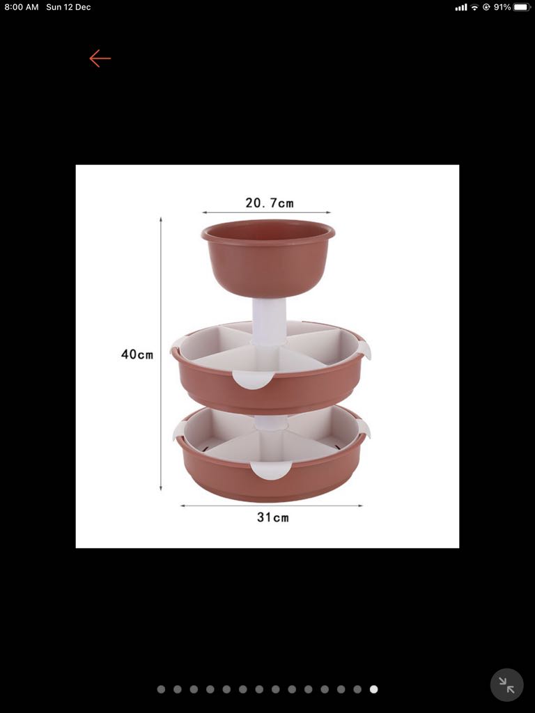 3 tier rotating hotpot tray / steamboat tray, Furniture & Home Living ...