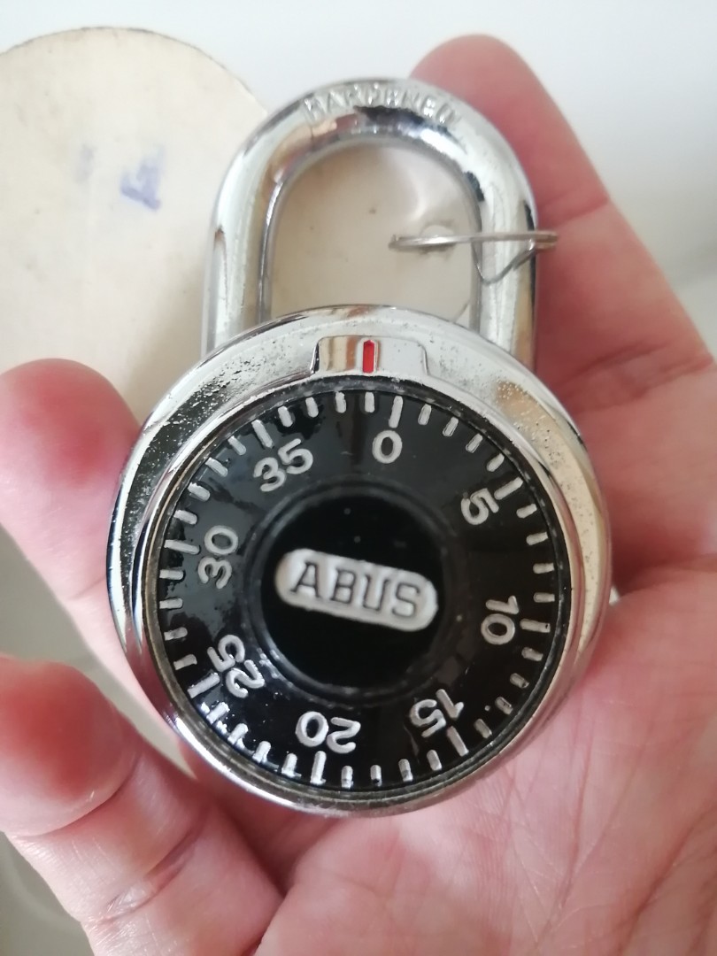 Abus number lock (Hardened), Furniture & Home Living, Security & Locks ...