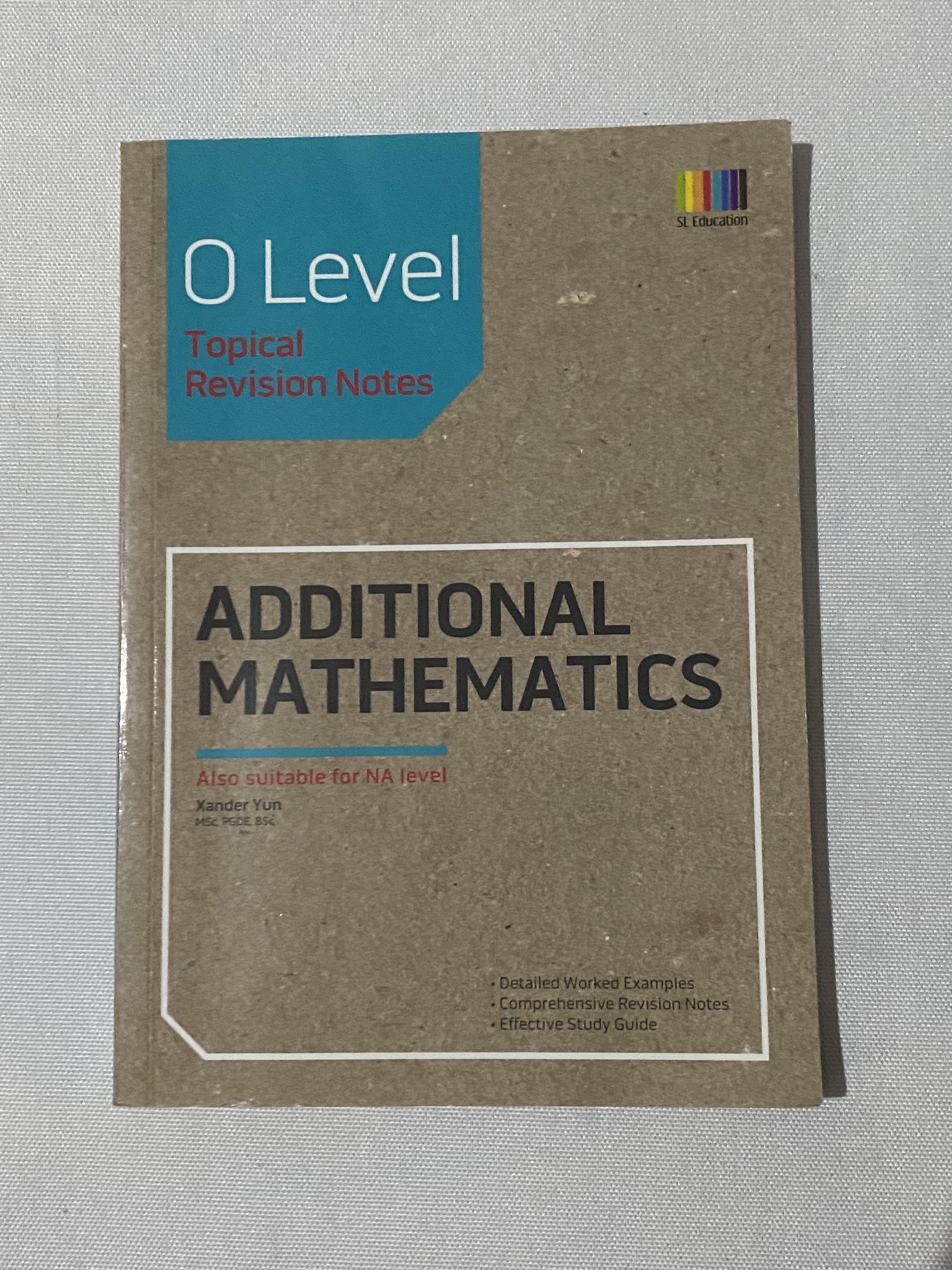 Additional Math - Olevel topical revision notes, Hobbies & Toys, Books ...