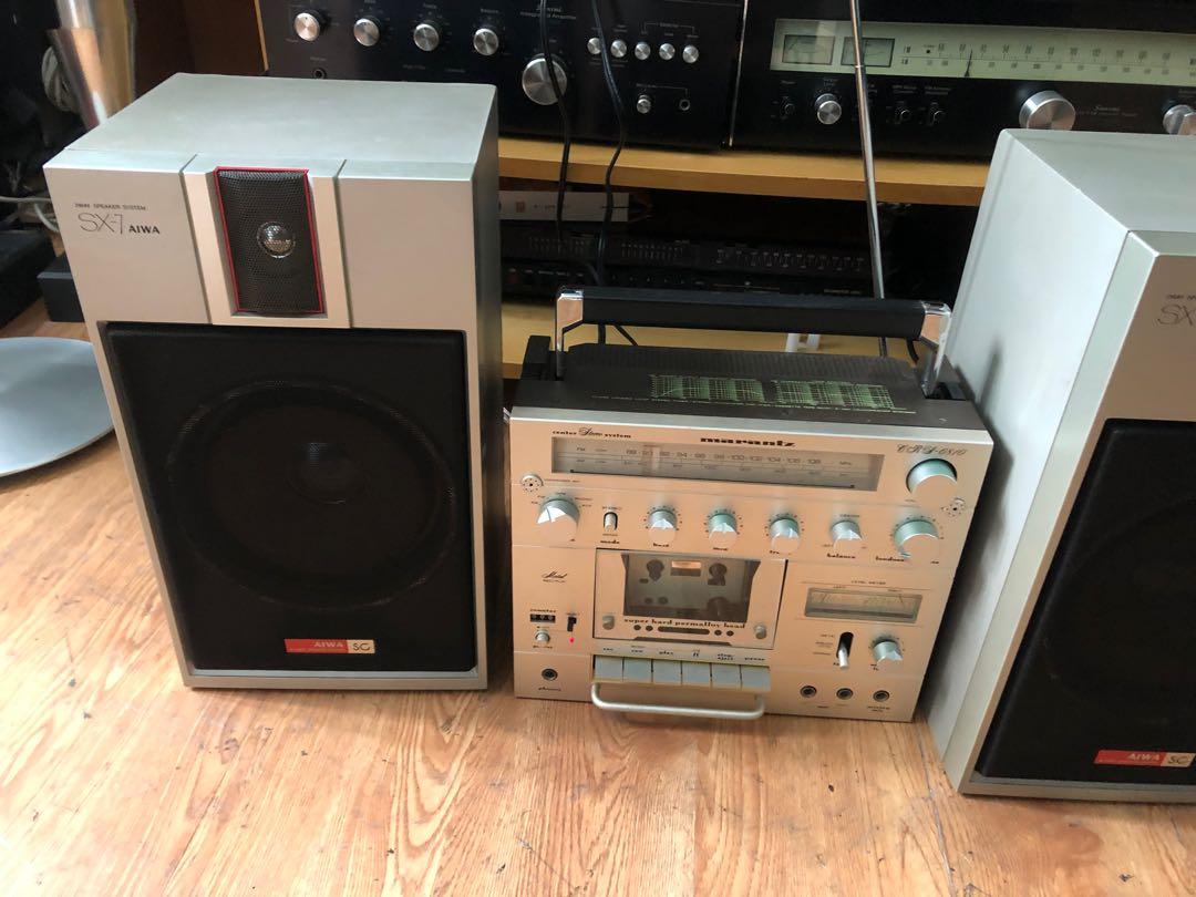 AIWA SX-7 vintage speakers, 音響器材, Soundbar、揚聲器、藍牙喇叭、耳擴 - Carousell