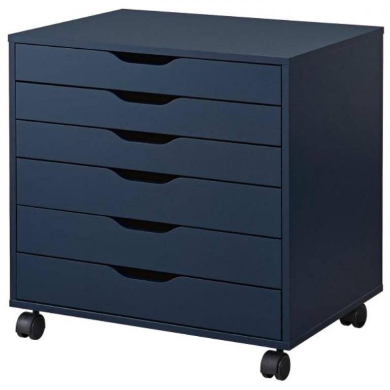 ALEX Drawer unit on castors - Navy blue (Ikea), Furniture & Home Living ...