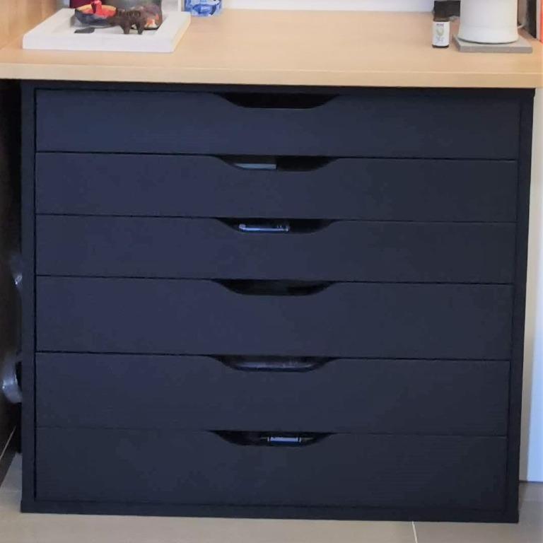 ALEX Drawer unit on castors - Navy blue (Ikea), Furniture & Home Living ...