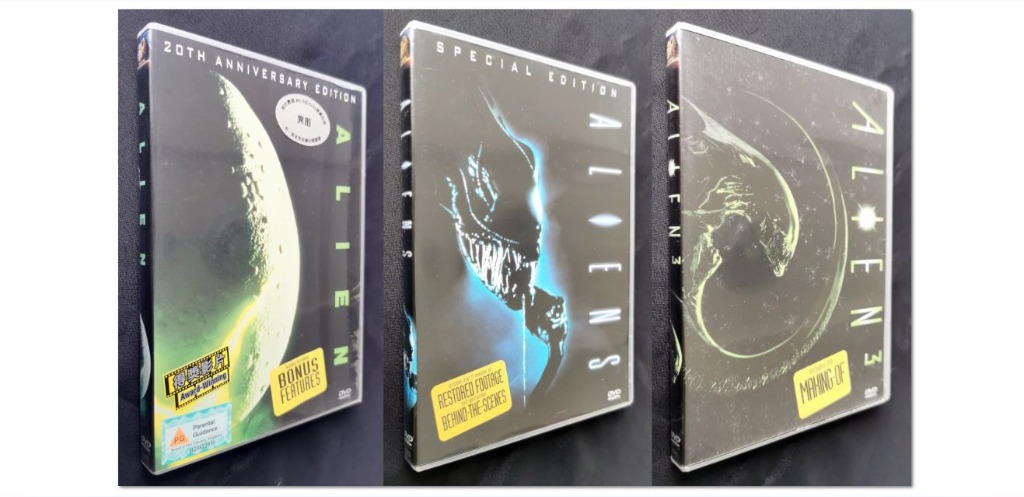Alien 1-3 Movie DVD Lot (Aliens Alien 3) (Region 3), Hobbies & Toys ...