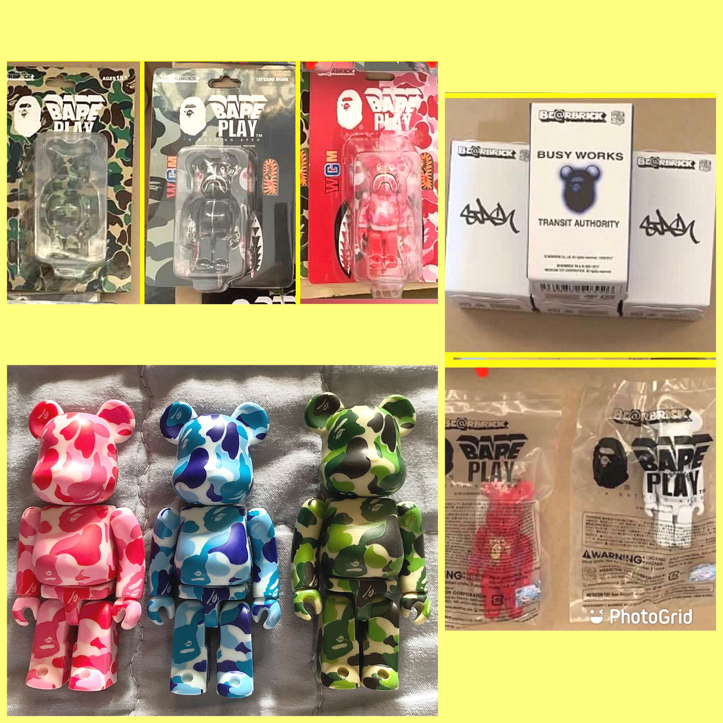 Bape Bathing Ape Bape Play Camo Stash 100% Bearbrick Be@rbrick, Hobbies ...