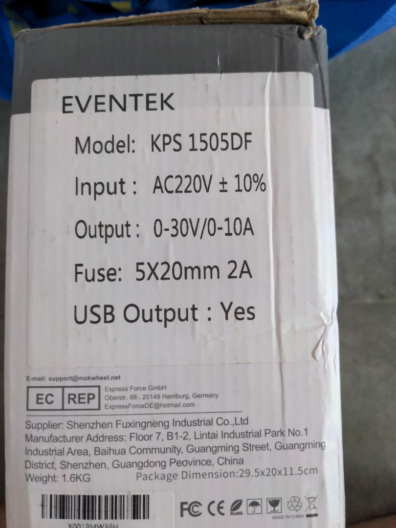 [BNIB] Eventek DC Power Supply KPS1505DF, Computers & Tech, Parts ...